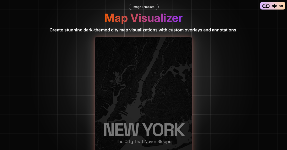 Dynamic Image Template for City Map Visualization - oJo